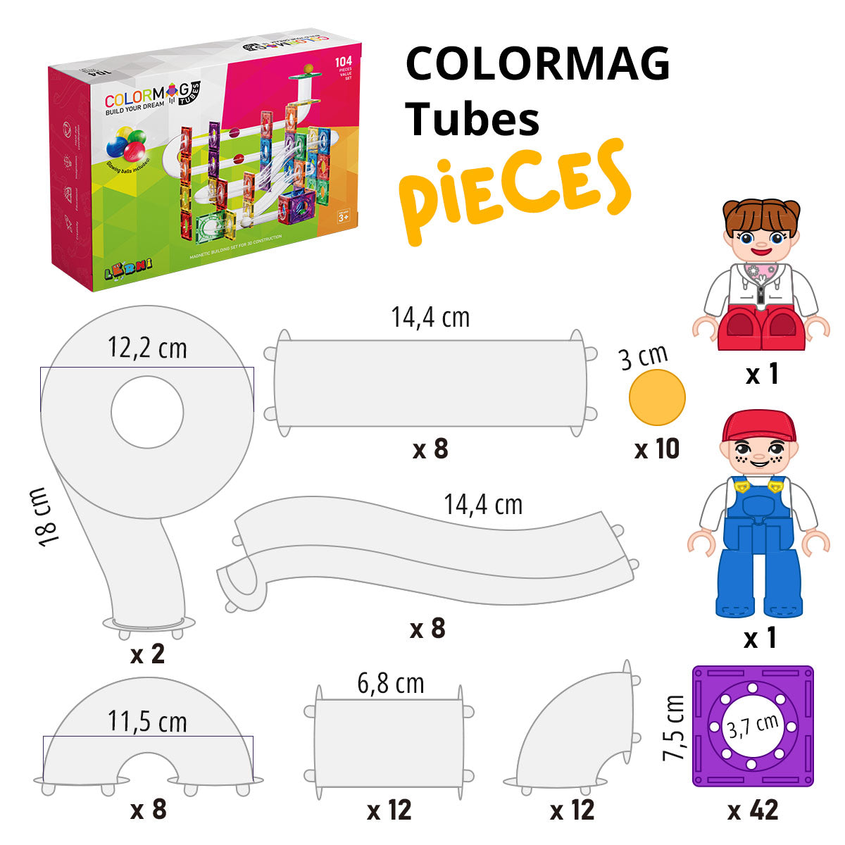 COLORMAG TUBES | Magnetic Building Set | LERNITOYS– Lernitoys.ae